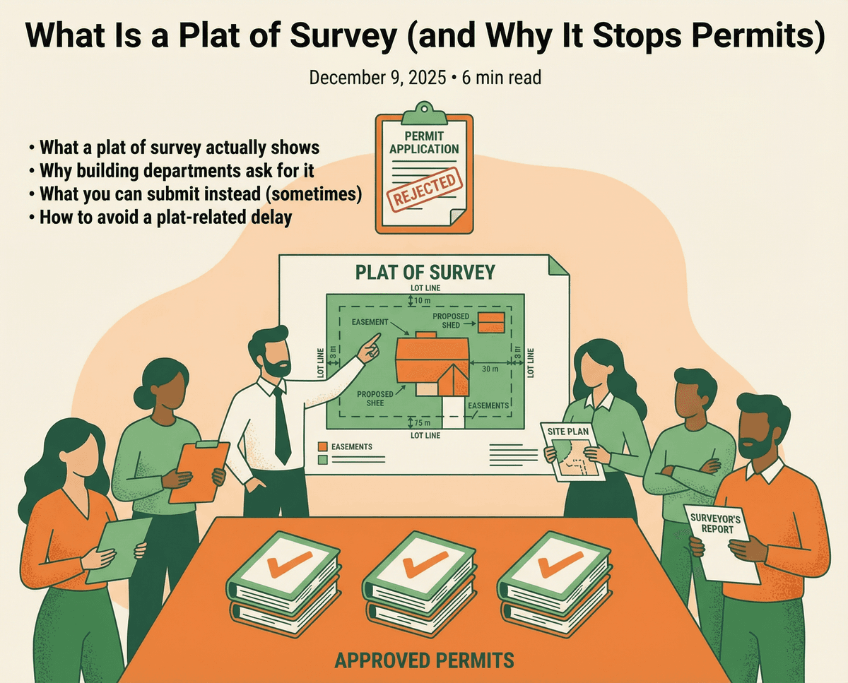 What Is a Plat of Survey (and Why It Stops Permits) | Permitech